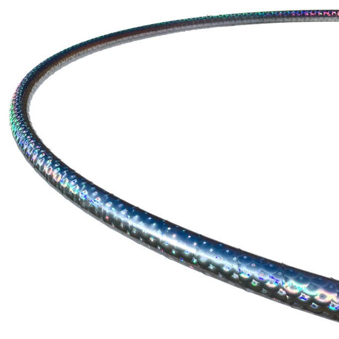 Silver Peacock Taped Travel Hula Hoop / Fully Taped Performance Hoop ...