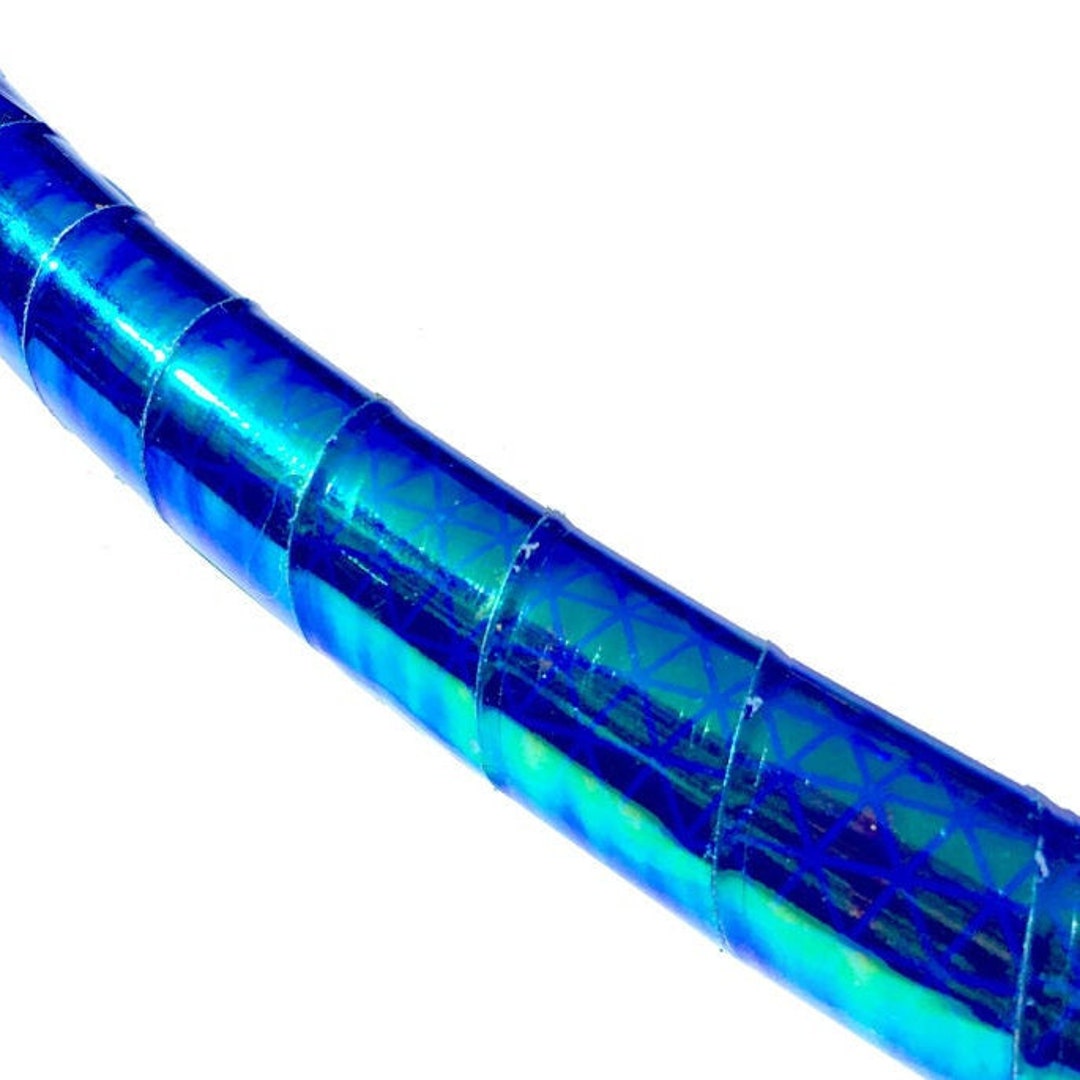 Reflective Blue Aquatic Taped Travel Hula Hoop / Fully Taped ...