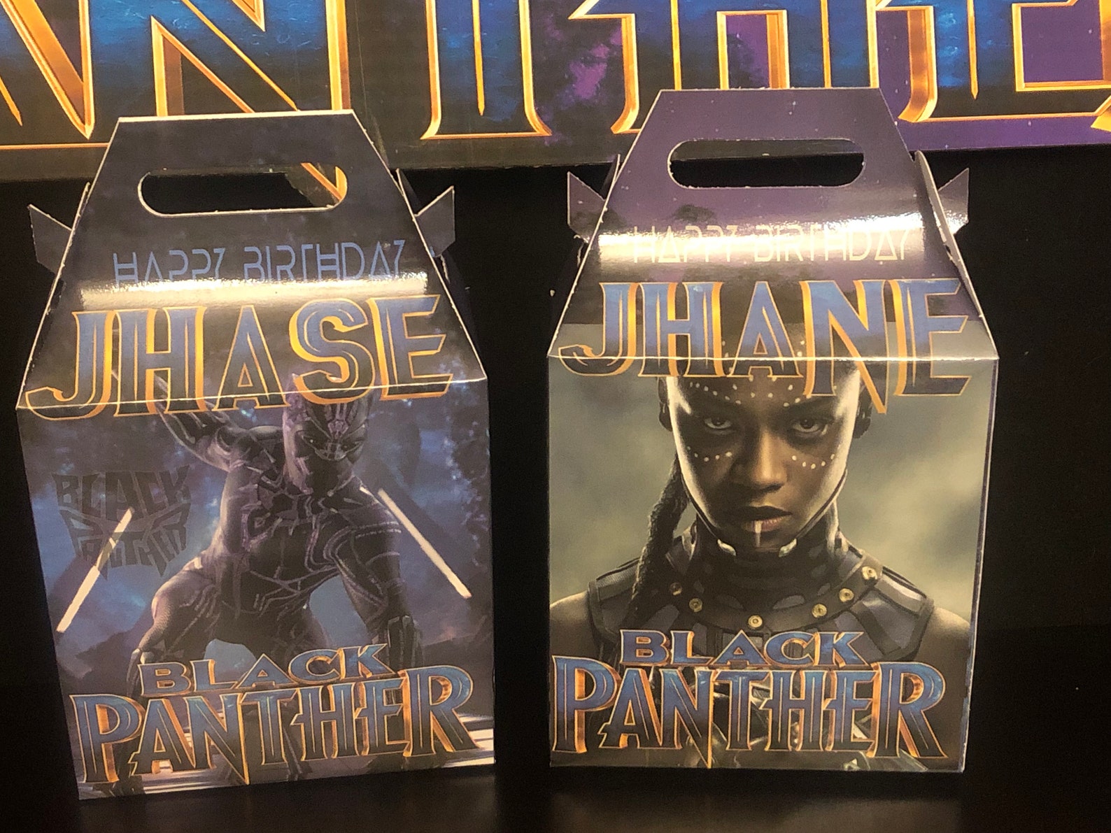 Black Panther Birthday Party Favor Box, Custom Superhero Theme. - Etsy