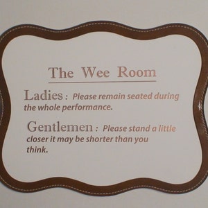 The Wee Room Bathroom Etiquette Humor Sign - Etsy