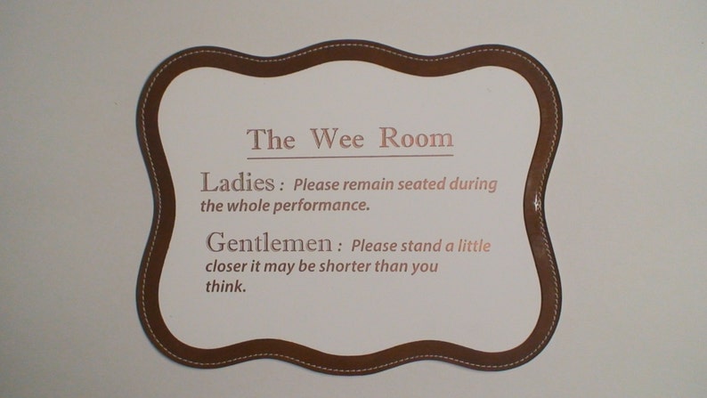 The Wee Room Bathroom Etiquette Humor Sign - Etsy