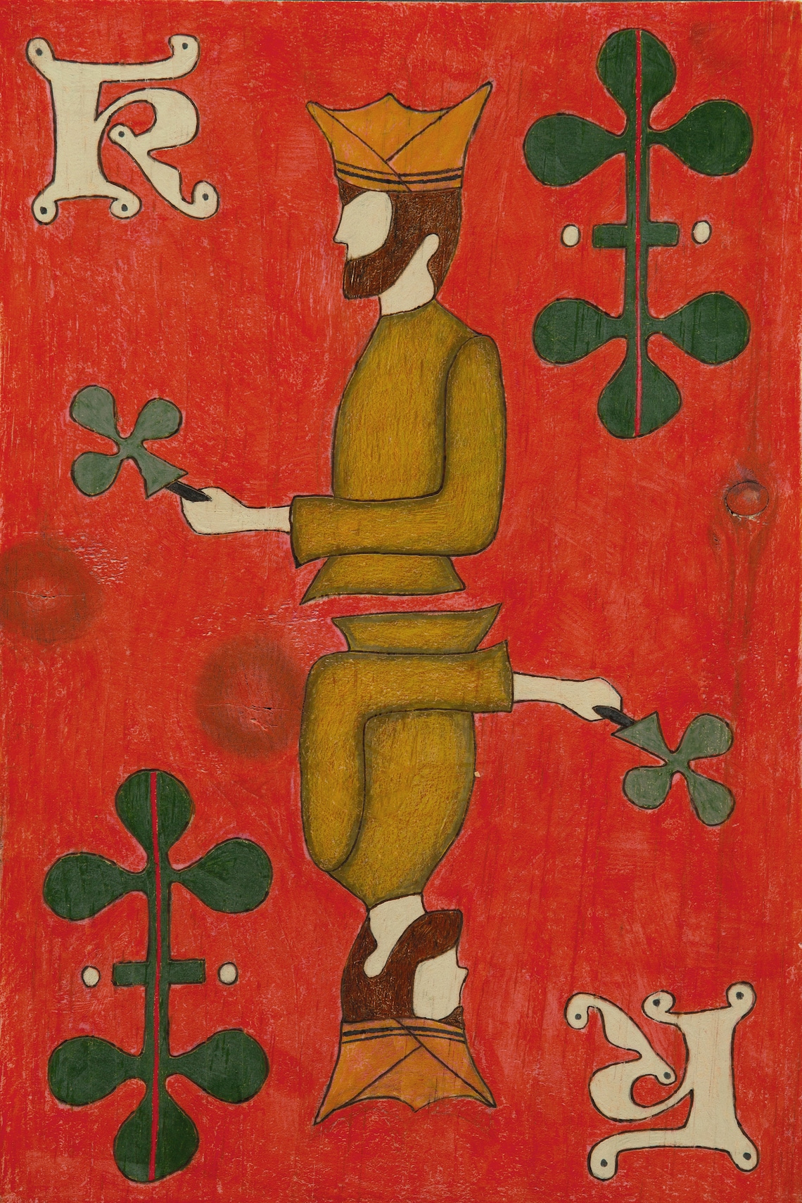 King of Clovers, King of Clubs, King of Clubs Card, Royal Playing Card, Playing Card Art, Club ...