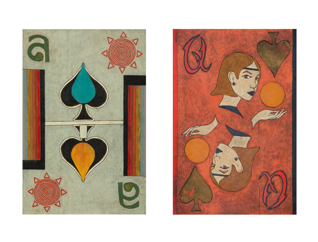 Set of Two Playing Cards, Playing Cards Set, Royal Playing Cards ...