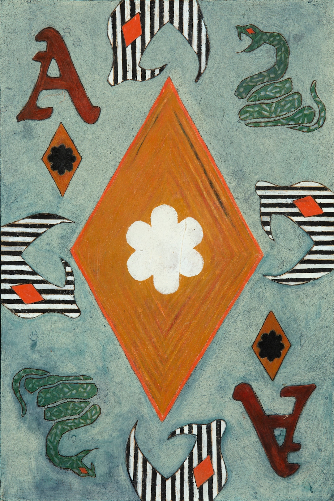 Ace of Diamonds Snake Art Print, Somerset Velvet Paper - Etsy