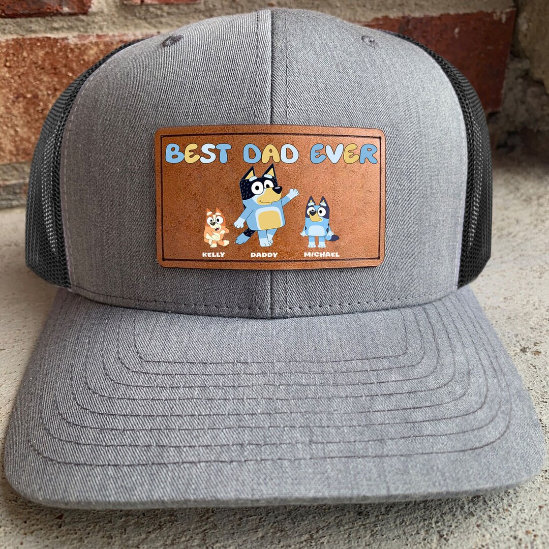 Personalized Best Dad Ever, Blue Dog Classic Cap Father's Day, Retro ...