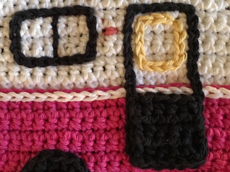 PATTERN Crochet Camper Applique Hot Pad Tutorial - Etsy