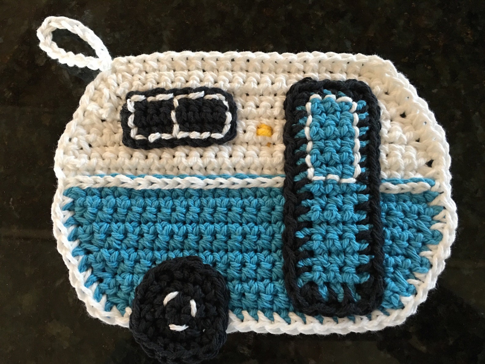 PATTERN Crochet Camper Applique Hot Pad Tutorial - Etsy