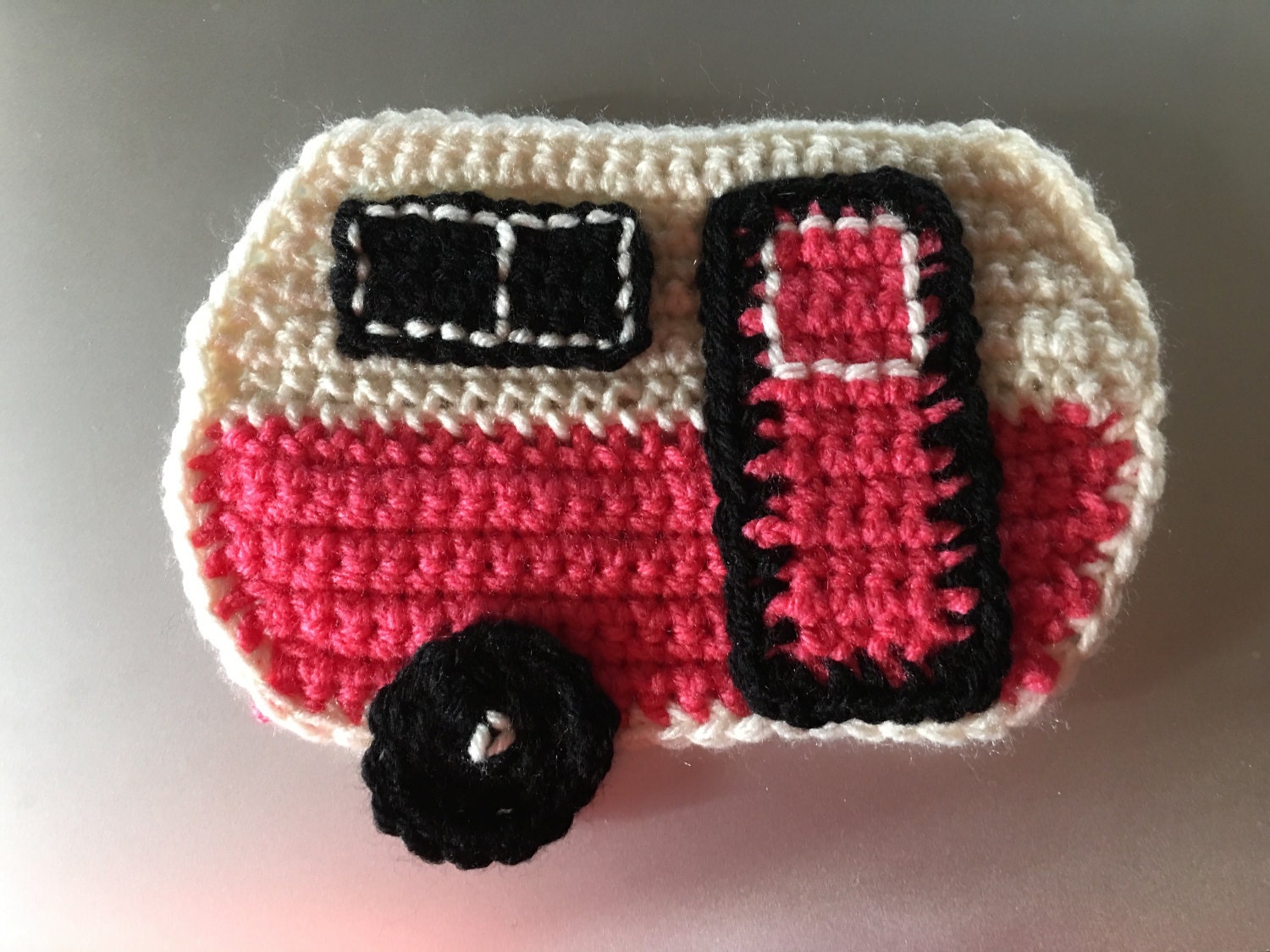 PATTERN Crochet Camper Applique Hot Pad Tutorial - Etsy