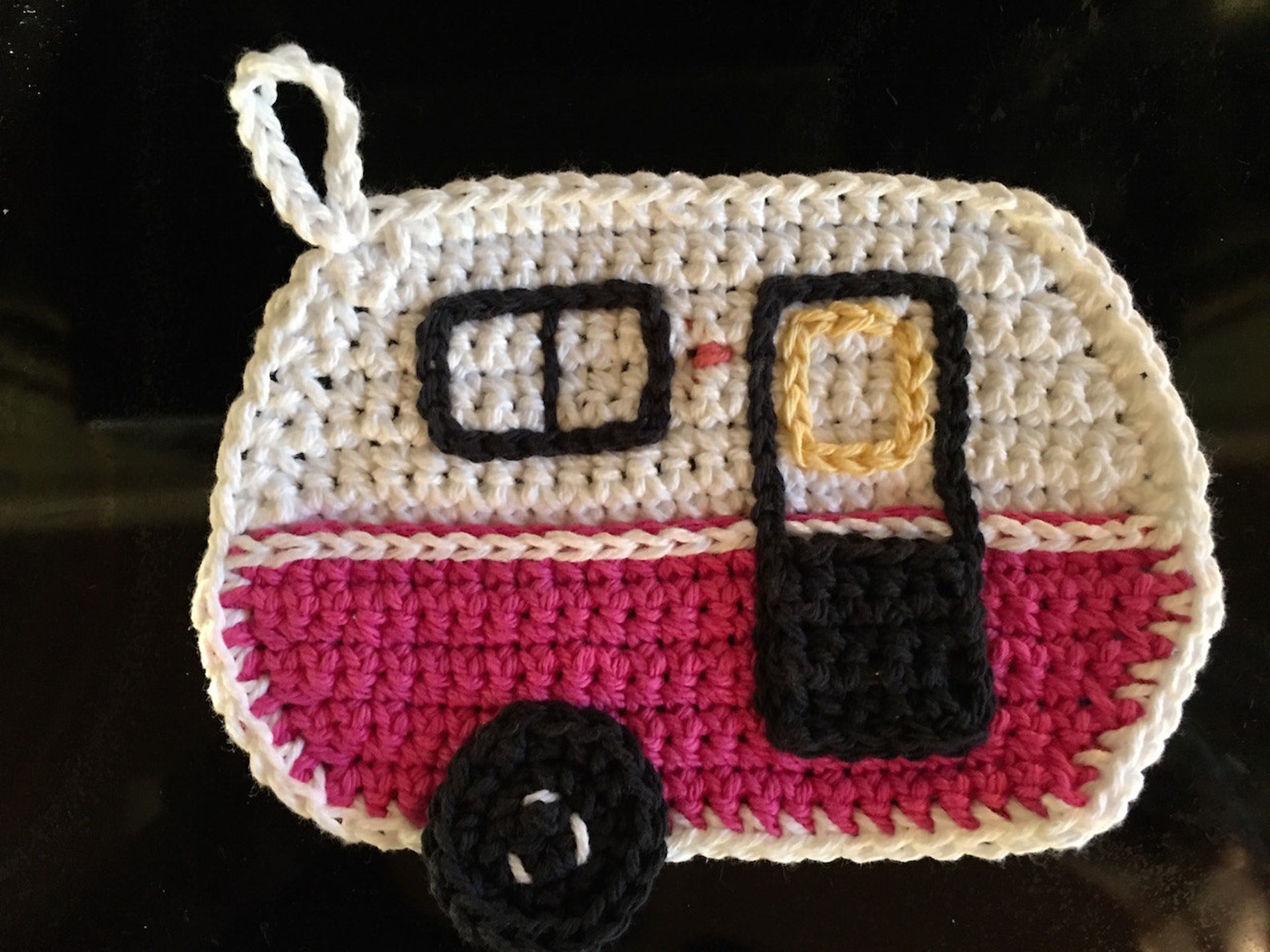 PATTERN Crochet Camper Applique Hot Pad Tutorial - Etsy