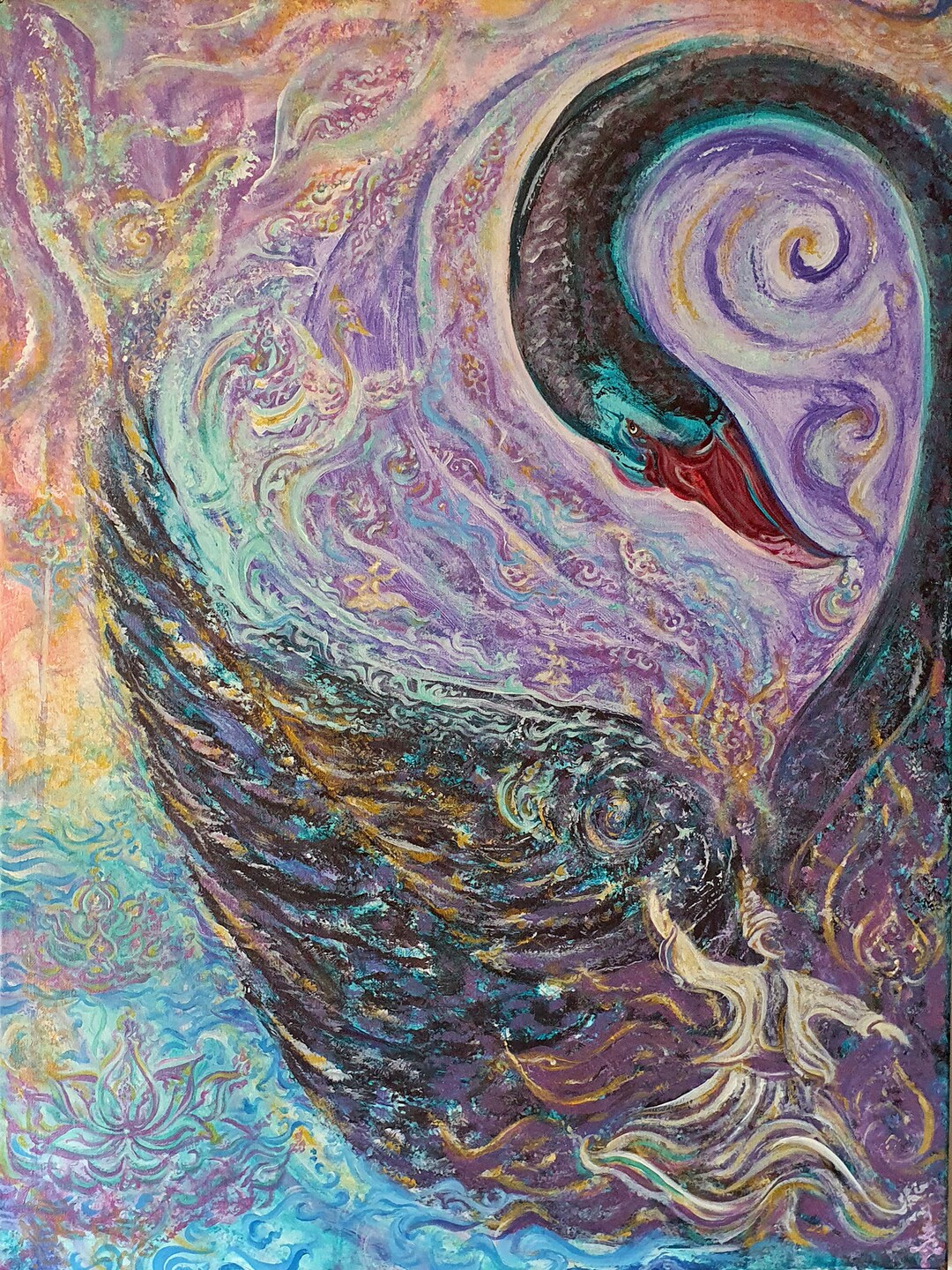 Atman - Soul Derwish - Original Painting in 60x80cm - Energised Unique ...