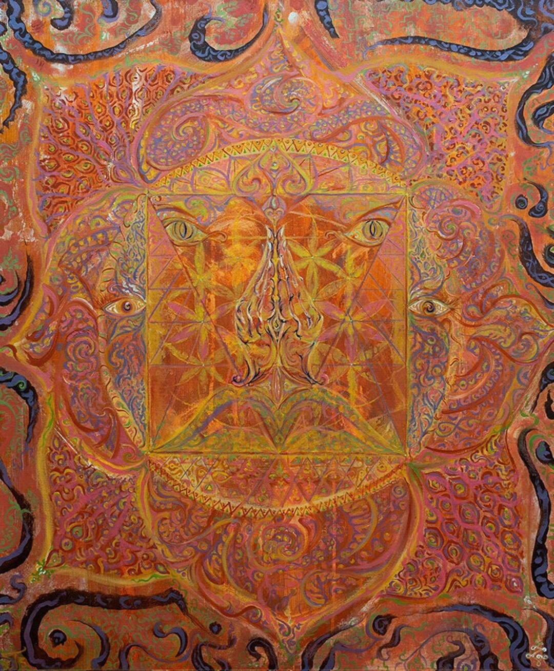Red Earth Lotus - Muladhara ROOT Chakra | Original Painting on Canvas ...