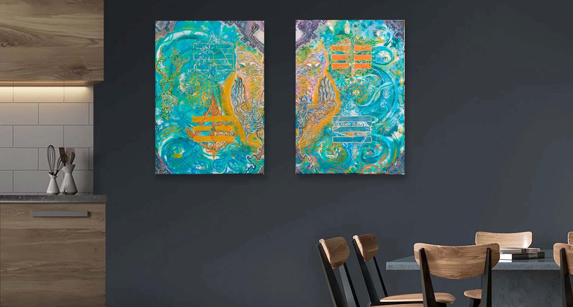 Pancha Bhuta Union in Duality/completion Original Painting - Etsy