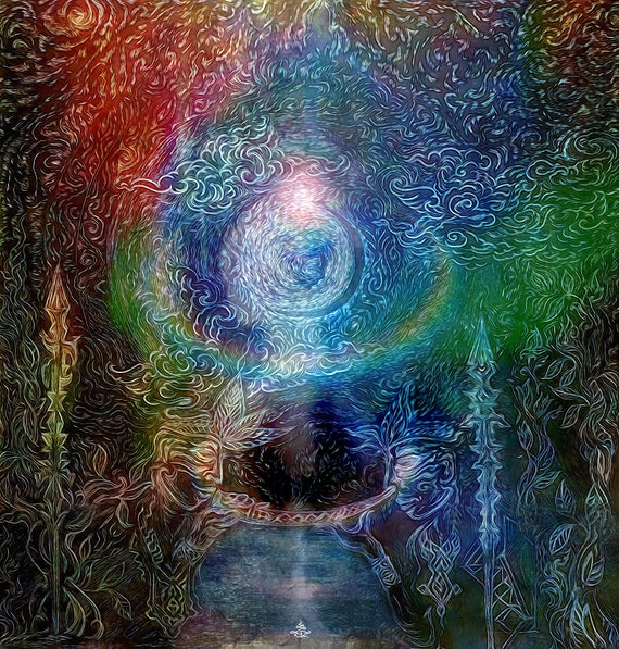 Initiation Ritual Colored Sketch Artprint & Energised | Etsy