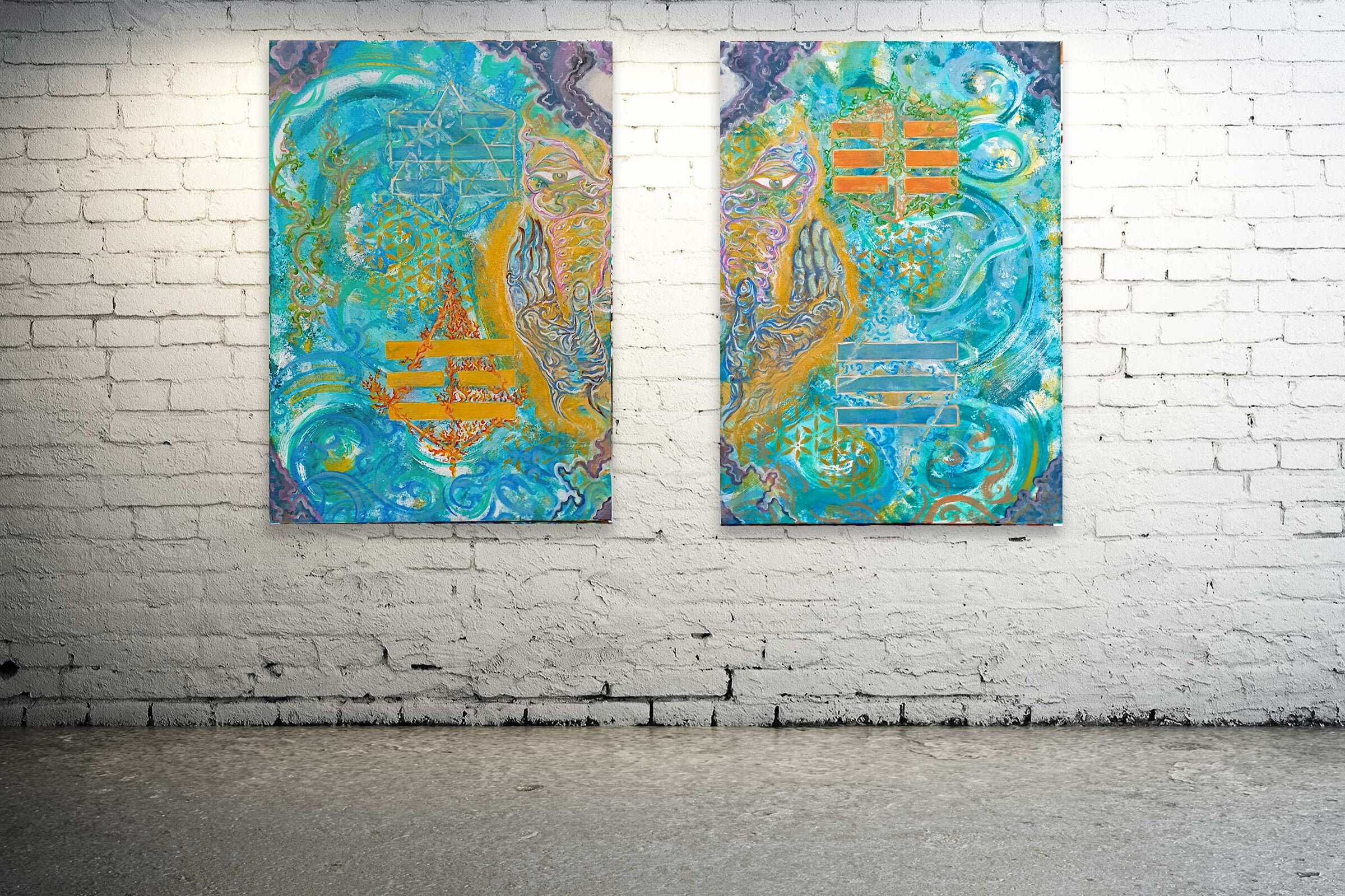 Pancha Bhuta Union in Duality/completion Original Painting - Etsy