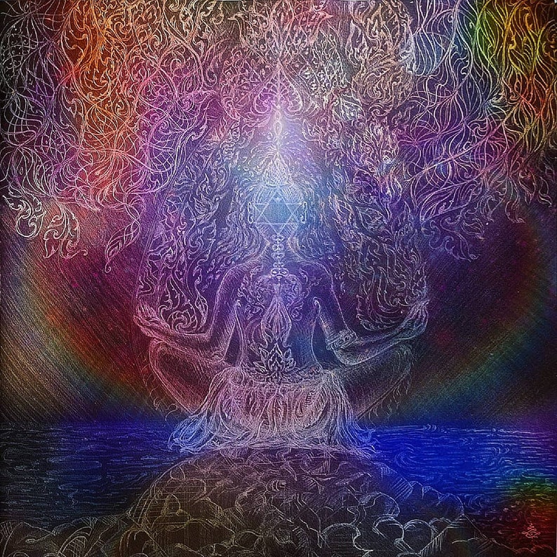 Cosmic Horizon- Colored Sketch - Artprint & Energised Unique Art - on ...
