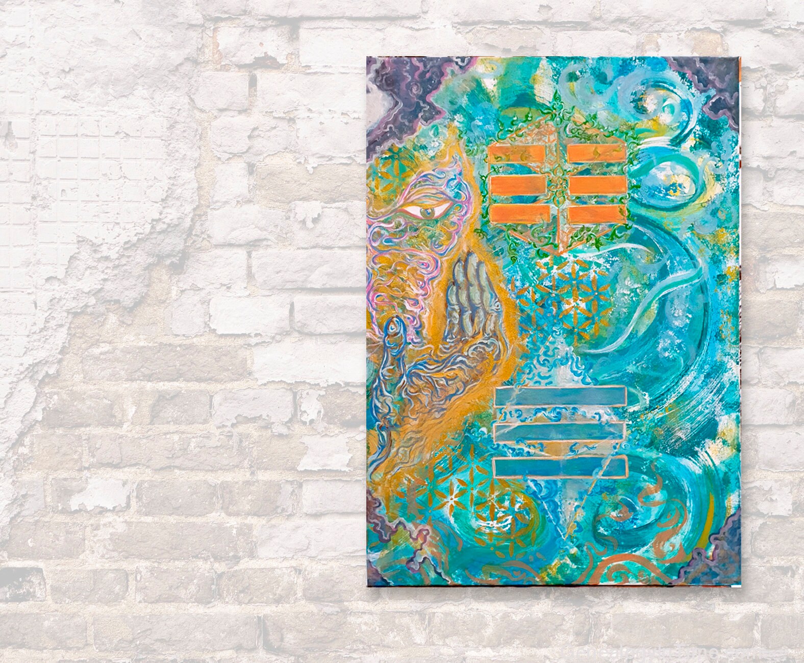 Pancha Bhuta Dualität in Einheit/Frieden Originalgemälde - Etsy.de