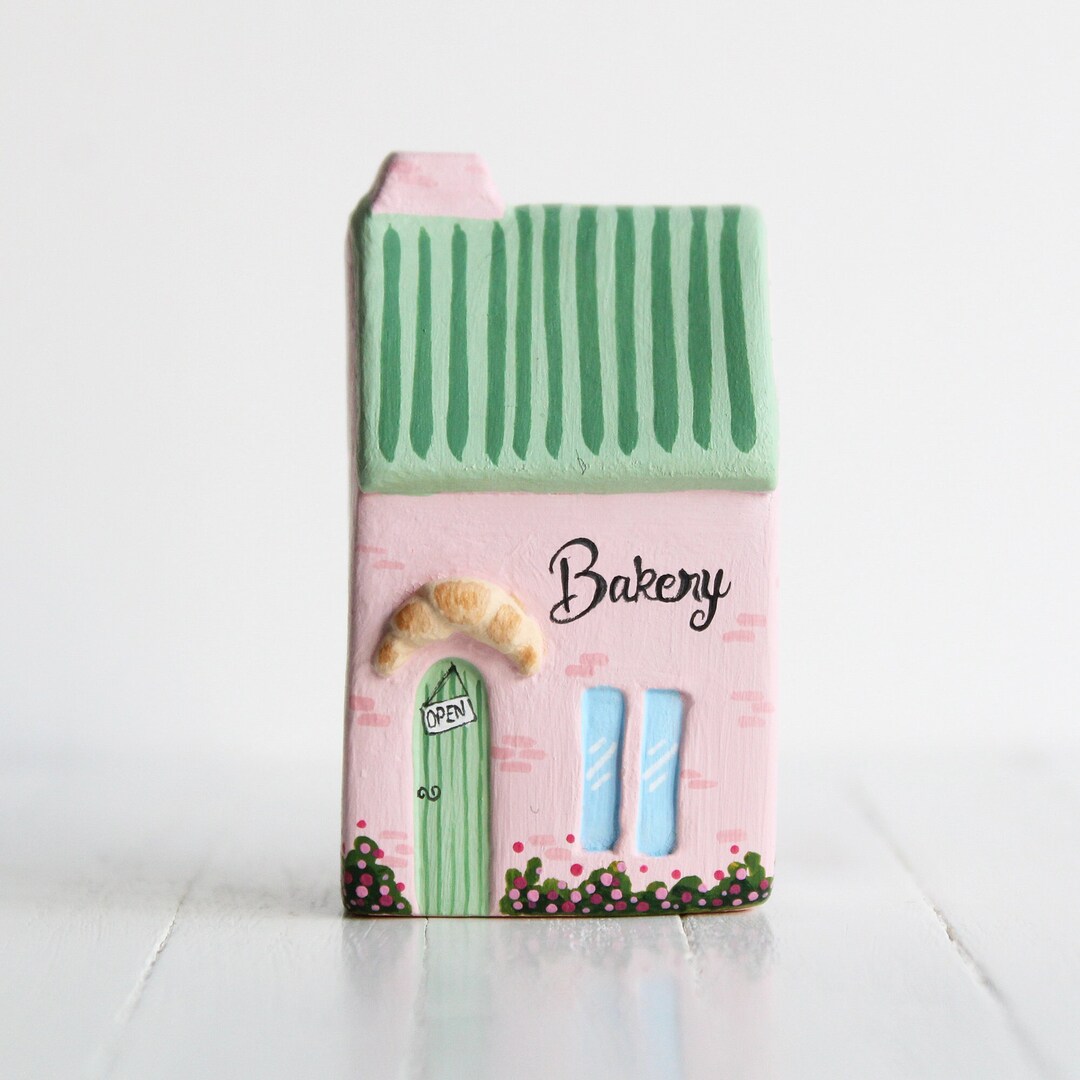 Miniature Bakery Sculpture: Illustrated Air Dry Clay Ornament - Etsy