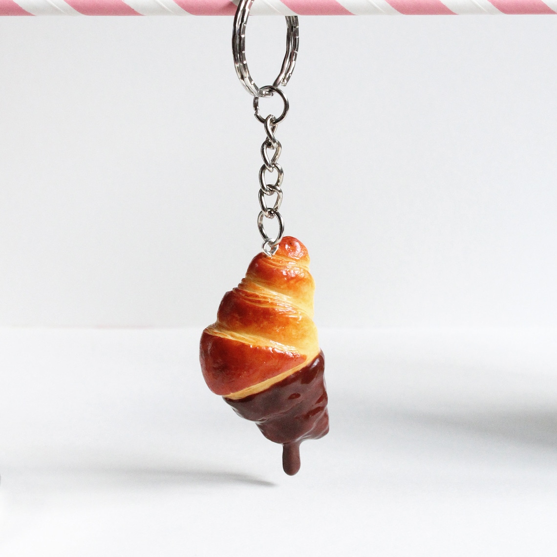 Croissant Bag Charm Keychain Polymer Clay Croissant Charm | Etsy