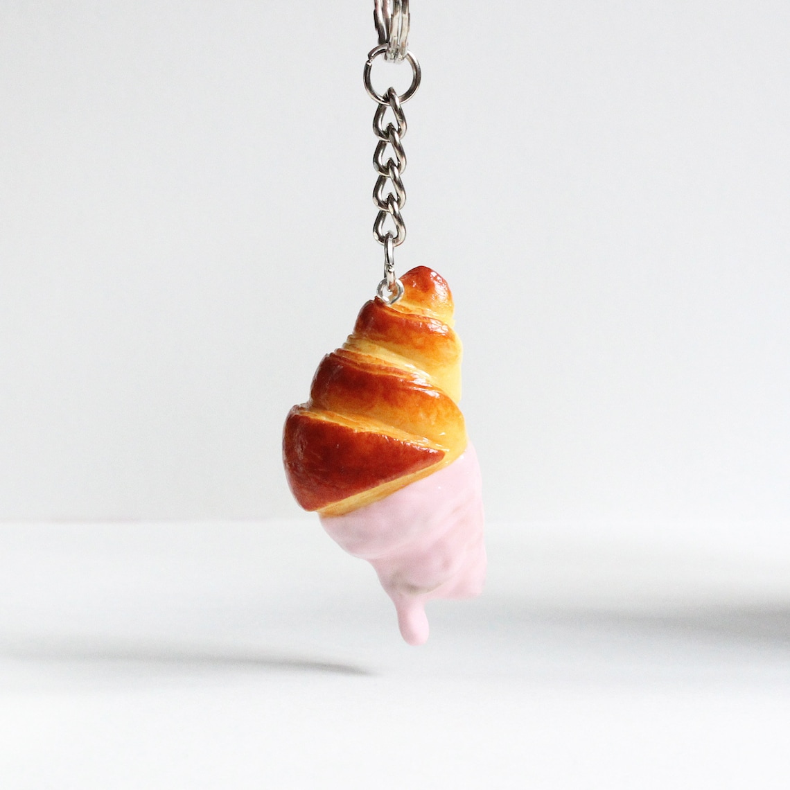 Croissant Bag Charm Keychain Polymer Clay Croissant Charm | Etsy