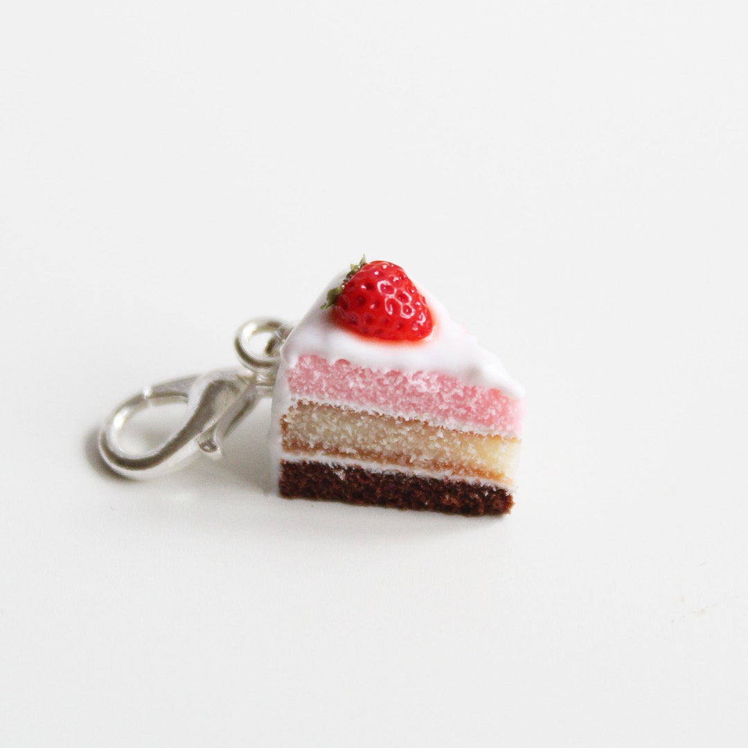 Neapolitan Cake Charms, Cake Slice Charms,cute Clay Jewelry,handmade ...
