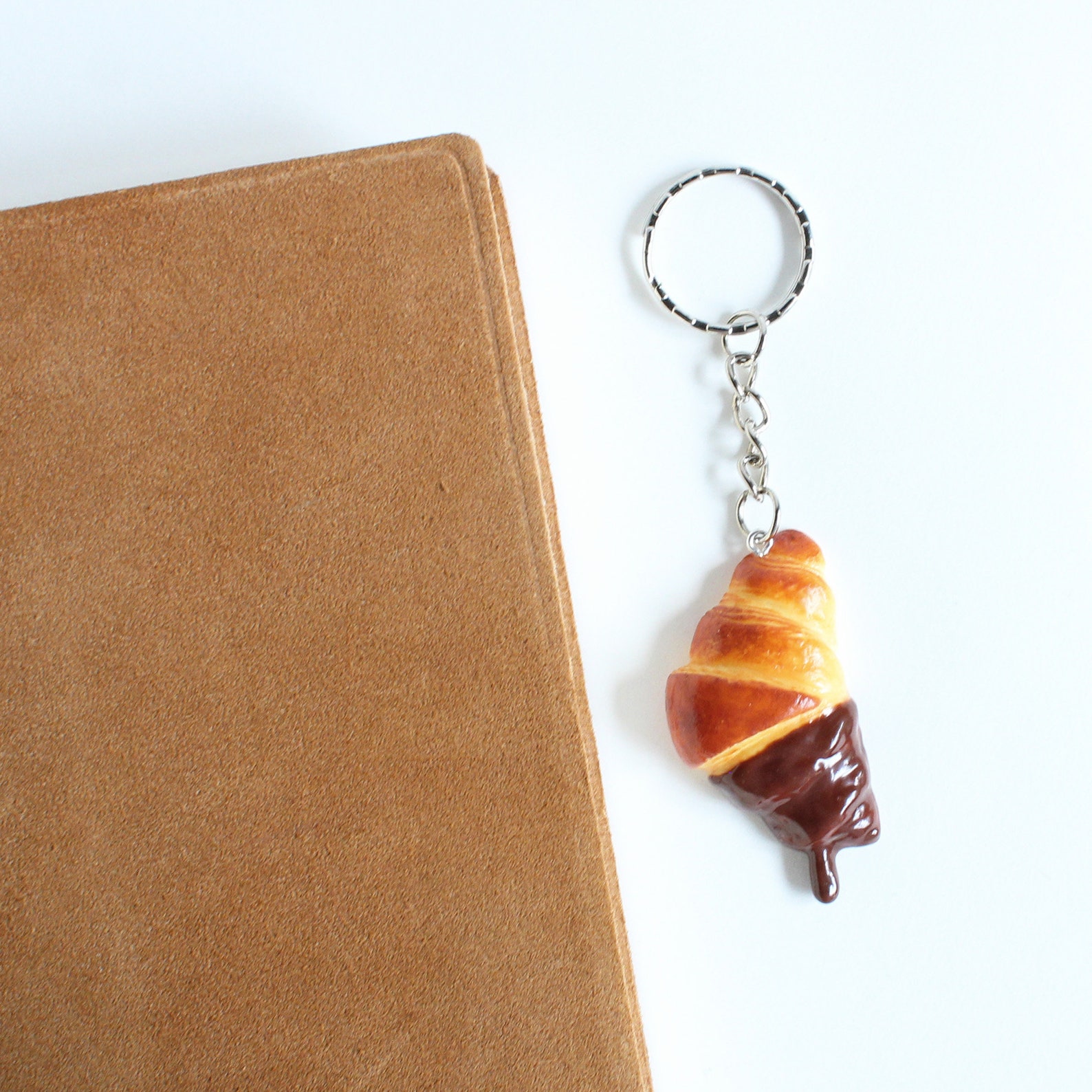 Croissant Bag Charm Keychain Polymer Clay Croissant Charm | Etsy