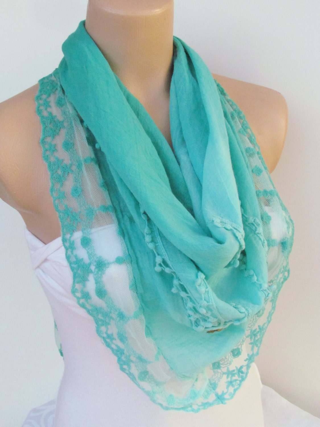 Mint Scarf triangle Shawl Scarf-new Season-lace - Etsy