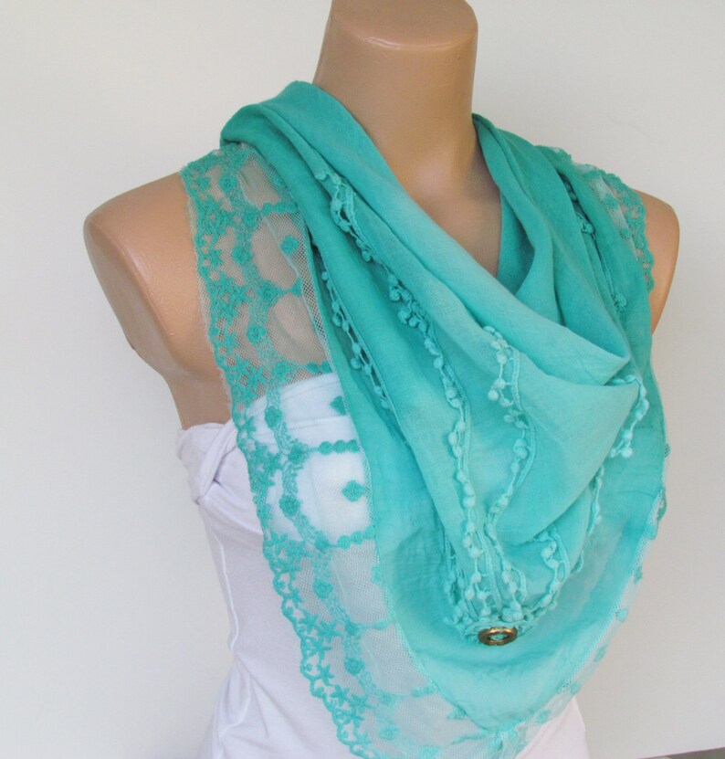 Mint Scarf triangle Shawl Scarf-new Season-lace - Etsy