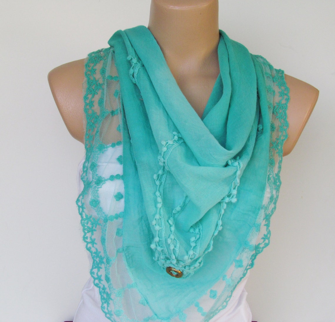 Mint Scarf triangle Shawl Scarf-new Season-lace - Etsy