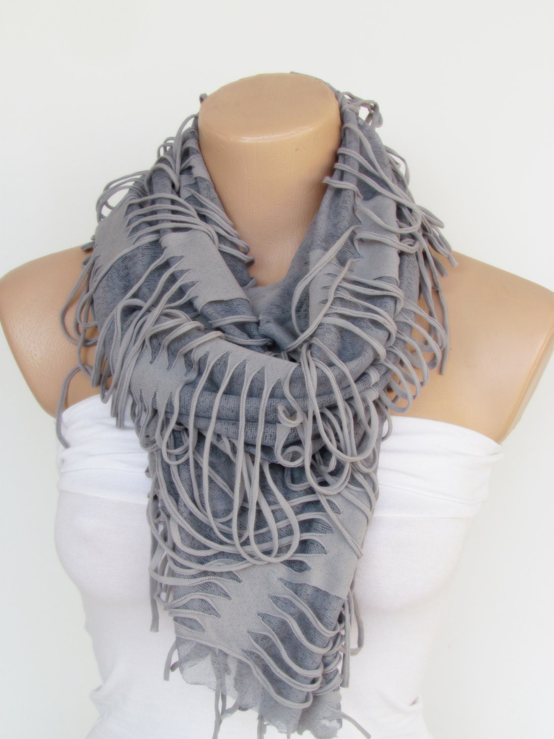 Gray Long Scarf New Seasen Spring Scarf Shawl Cowl Scarf Fall Fashion ...