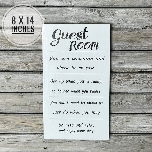 Guest Room Sign - Etsy
