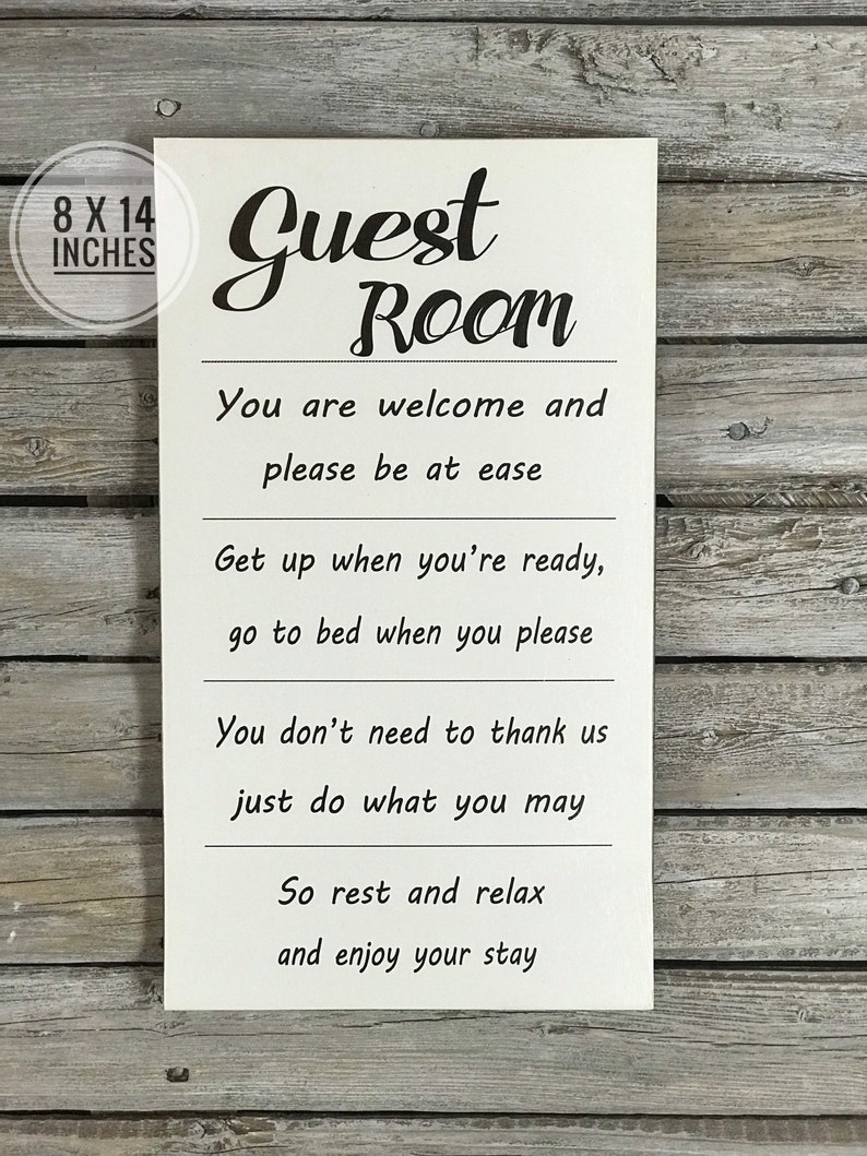 Guest Room Sign Welcome Sign Family Friends Be Our Guest - Etsy