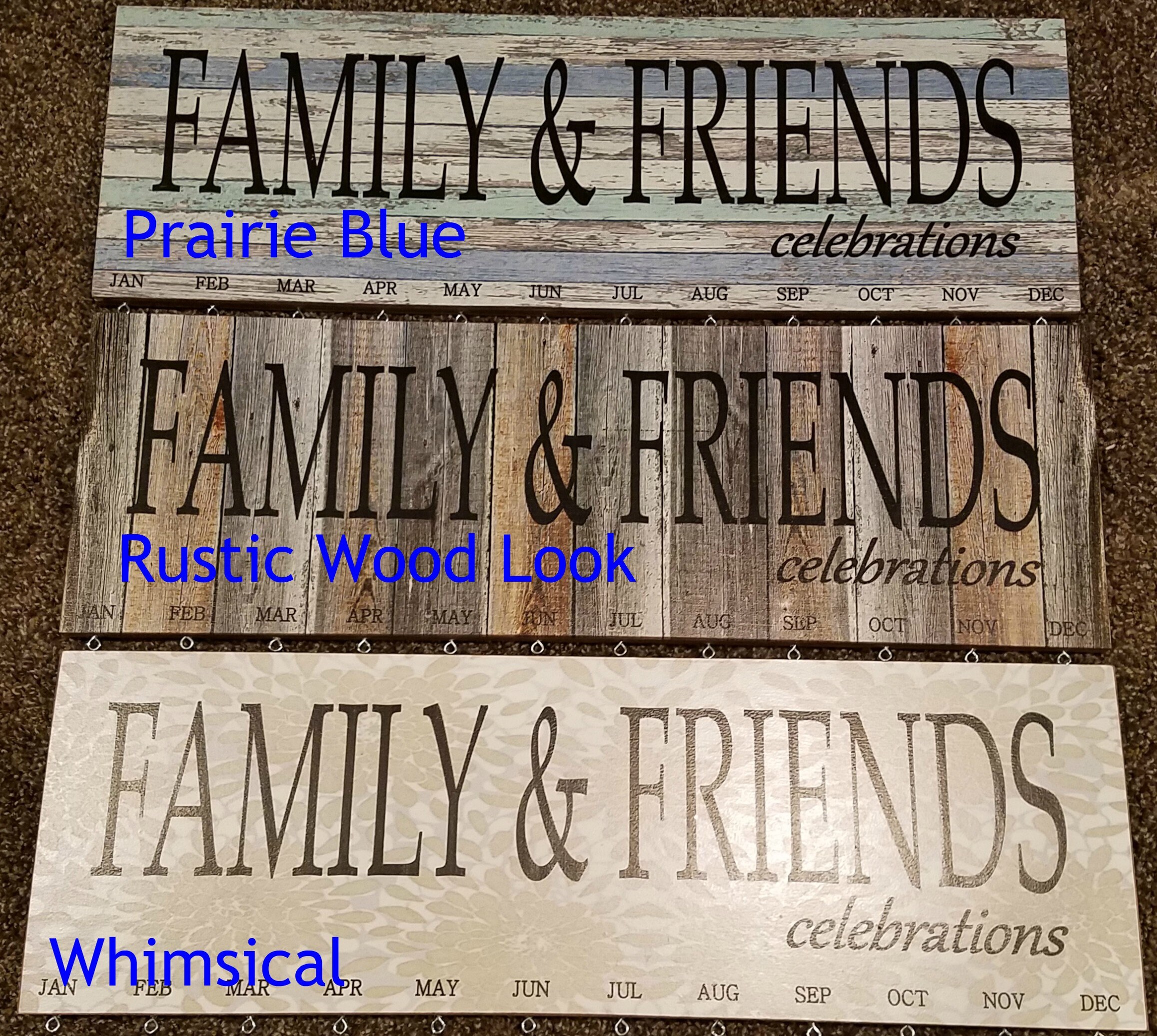 Birthday Family Board Family and Friends Celebration Birth | Etsy