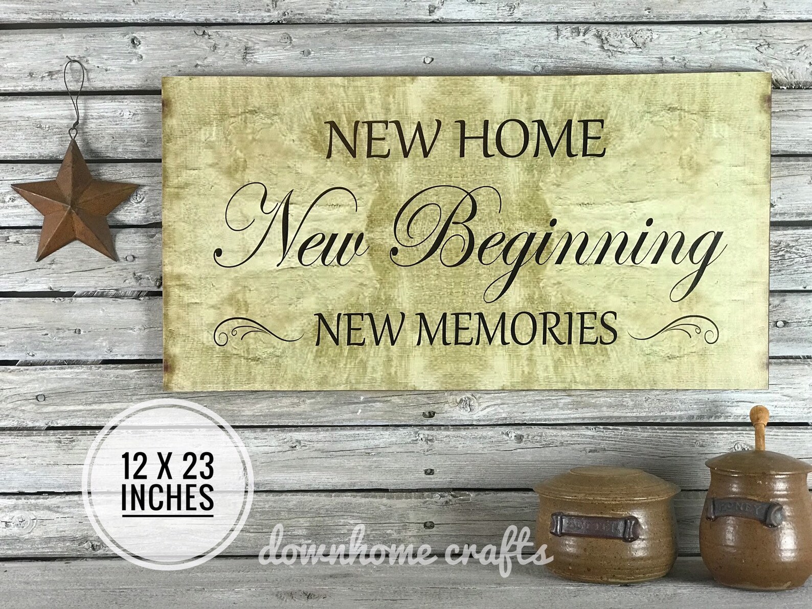 New Home New Beginning Memories Sign Gift Marriage - Etsy