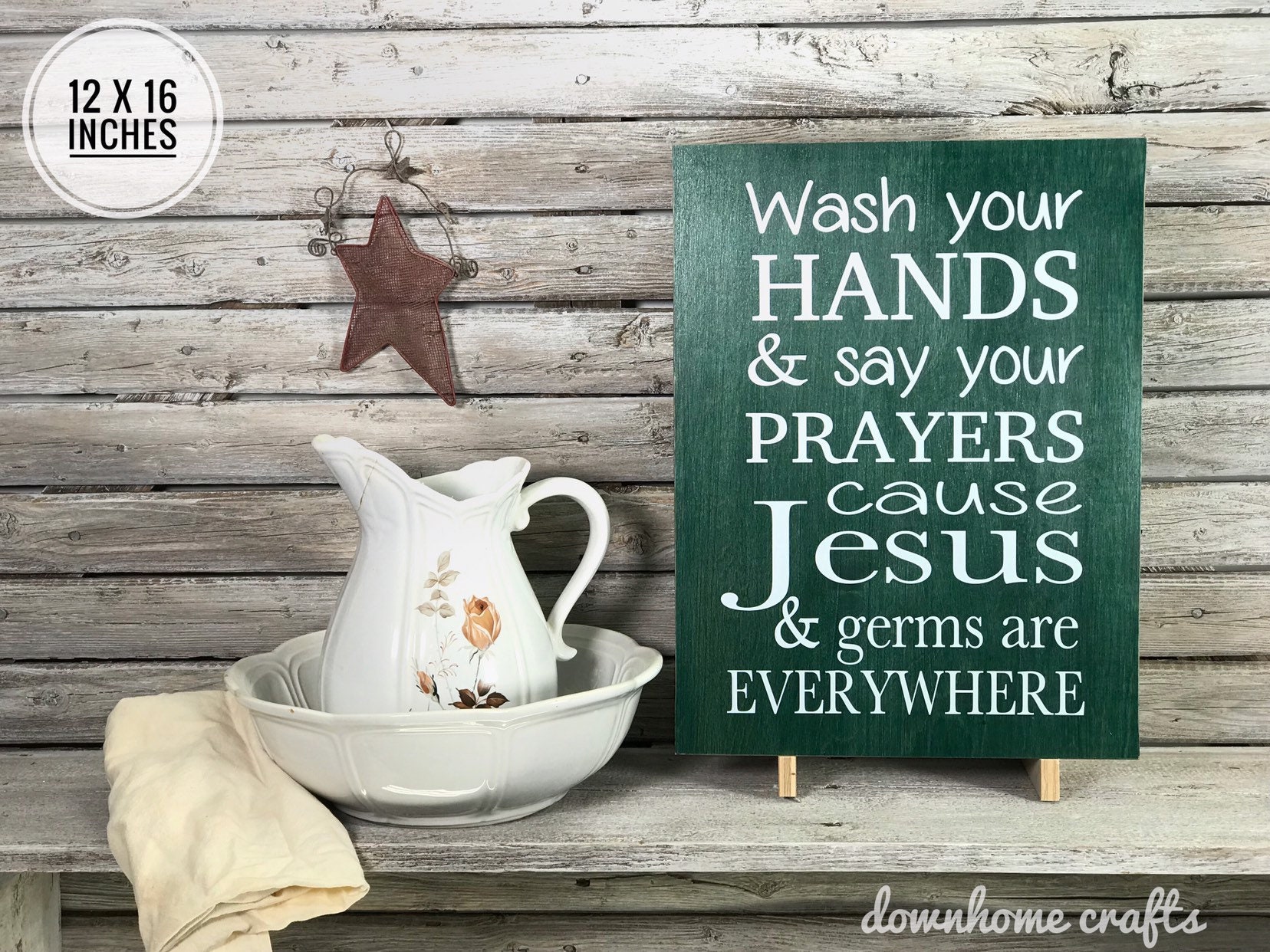 Jesus and Germs Are Everywhere Sign Wooden Wash Your Hands - Etsy