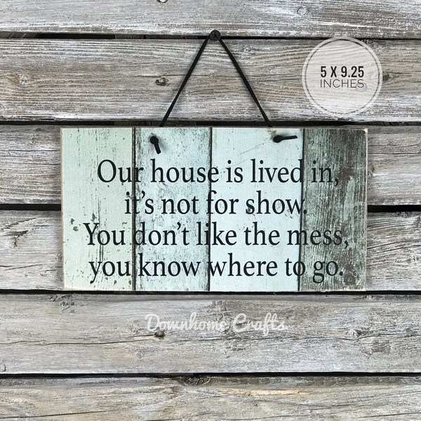 Messy House Sign - Etsy
