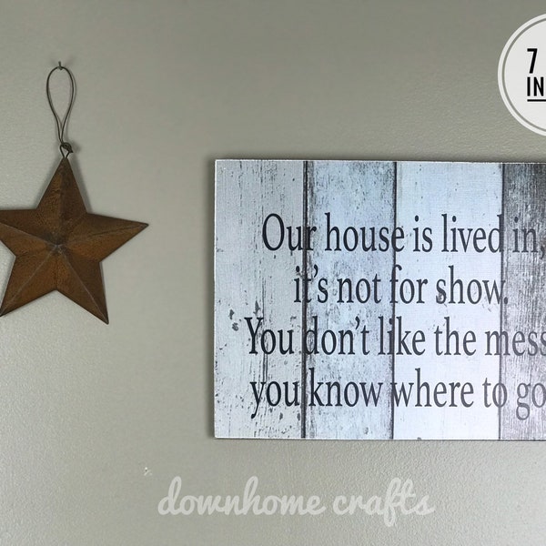 Messy House Sign - Etsy