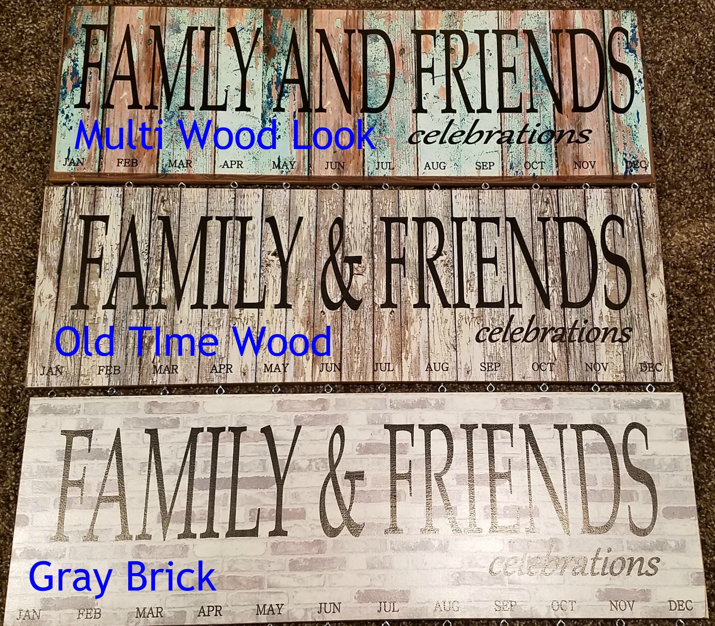 Birthday Family Board Family and Friends Celebration Birth | Etsy