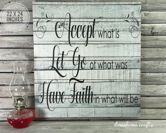 Accept Sign Faith Believe Comfort Wall Decor Spiritual - Etsy
