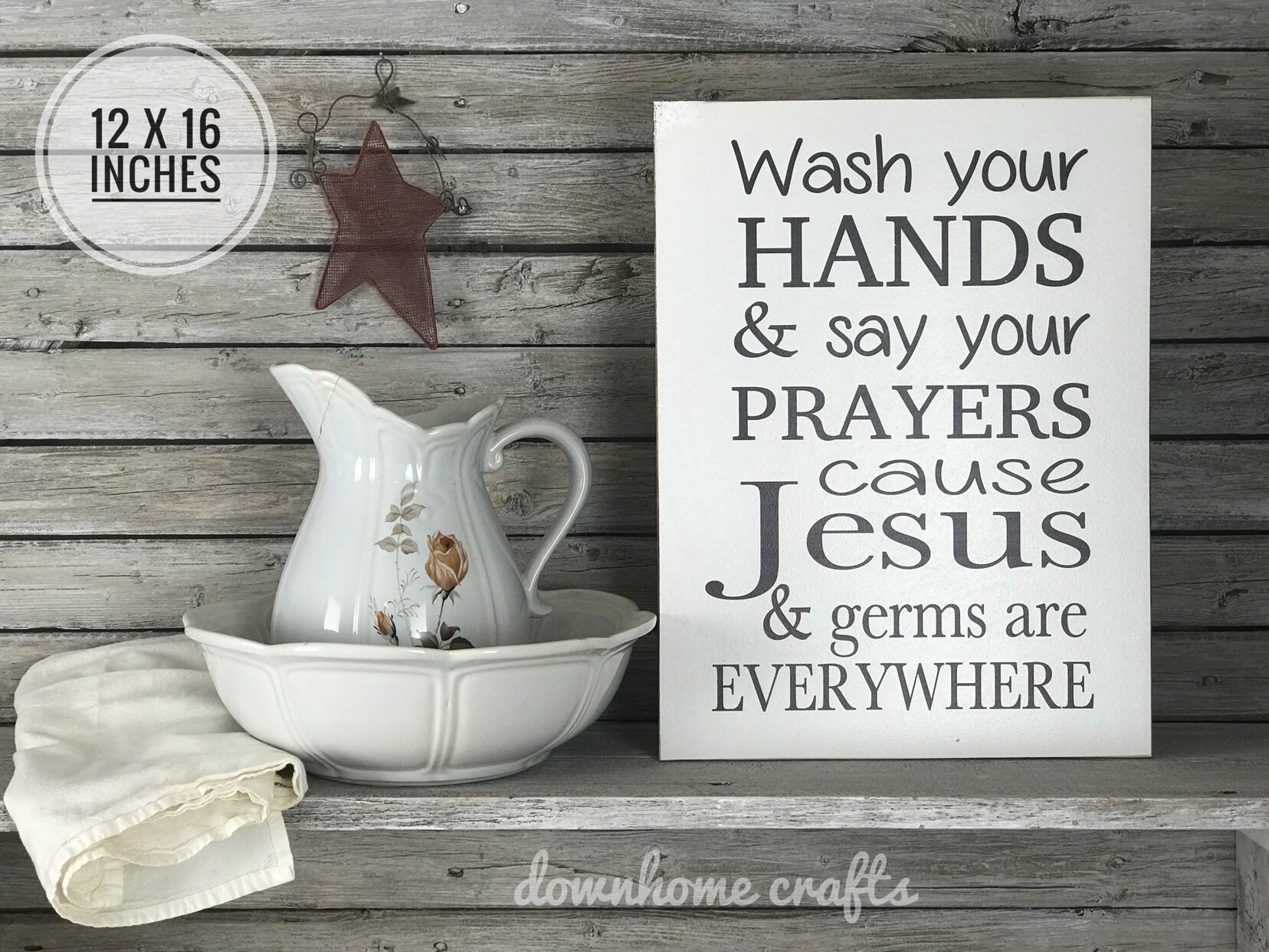 Jesus and Germs Are Everywhere Sign Wooden Wash Your Hands - Etsy
