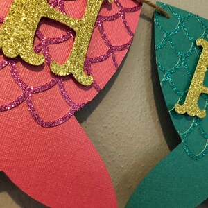 Mermaid Birthday Banner, Mermaid Tail Banner, First Birthday, Mermaid ...