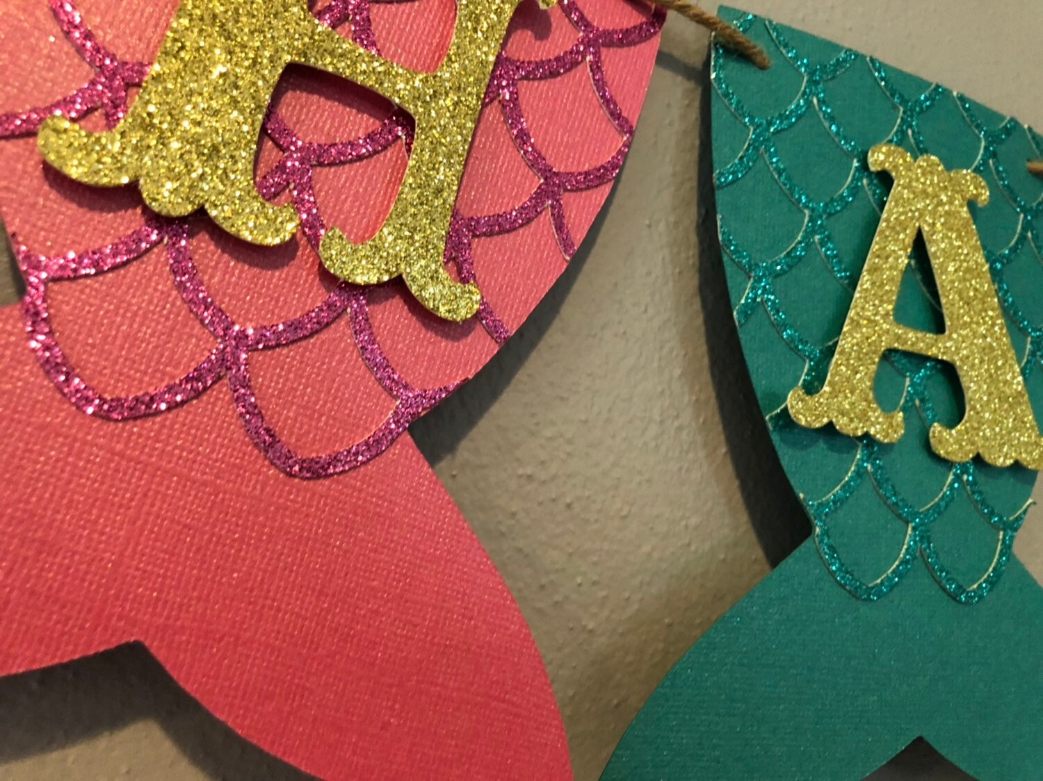 Mermaid Birthday Banner, Mermaid Tail Banner, First Birthday, Mermaid ...