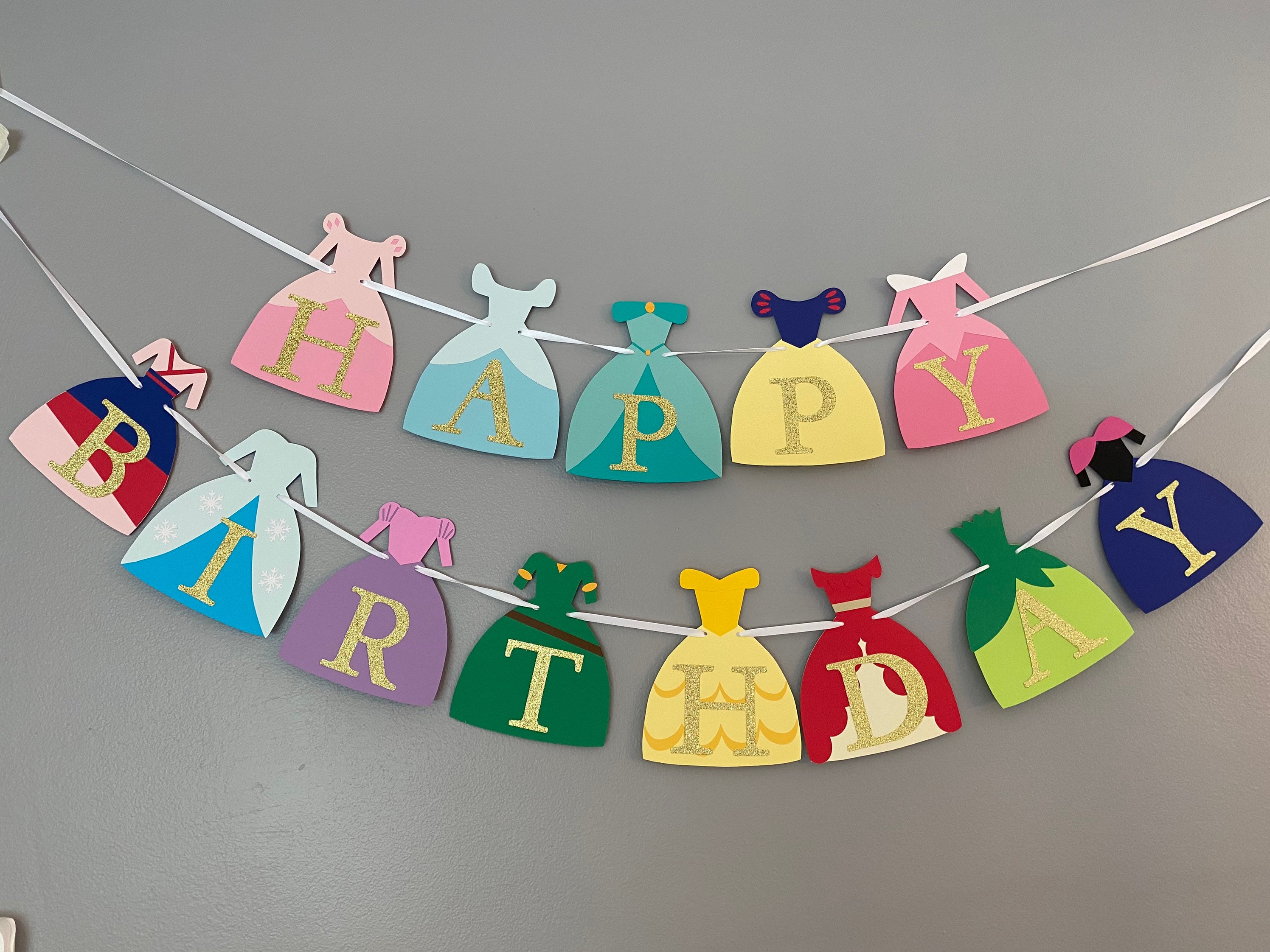 Princess Banner Princess Dress Banner Paper Princess Dress | Etsy
