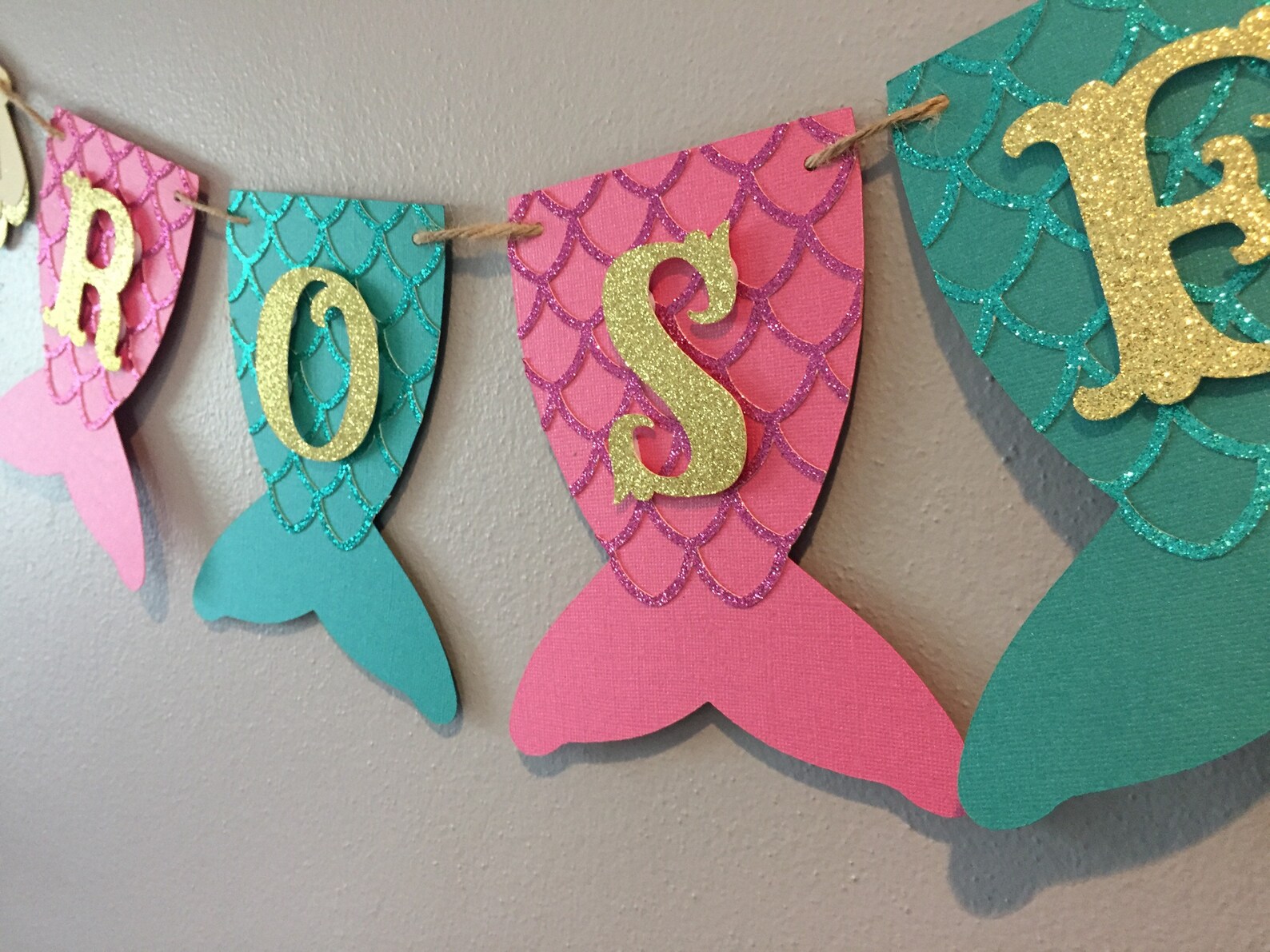 Mermaid Name Banner, Baby Shower, First Birthday, Under the Sea ...