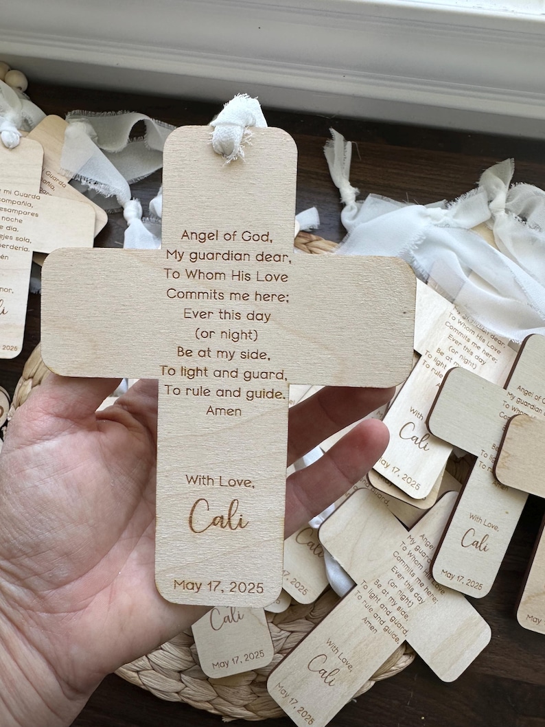 Prayer Cross, Mini Cross, Prayer Cross Favors, Baptism Christening ...