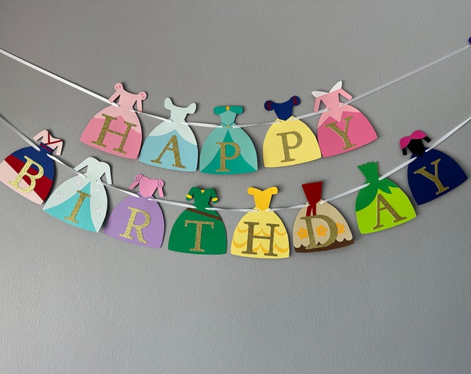 Princess Banner, Princess Dress Banner, Paper Princess Dress, Princess ...