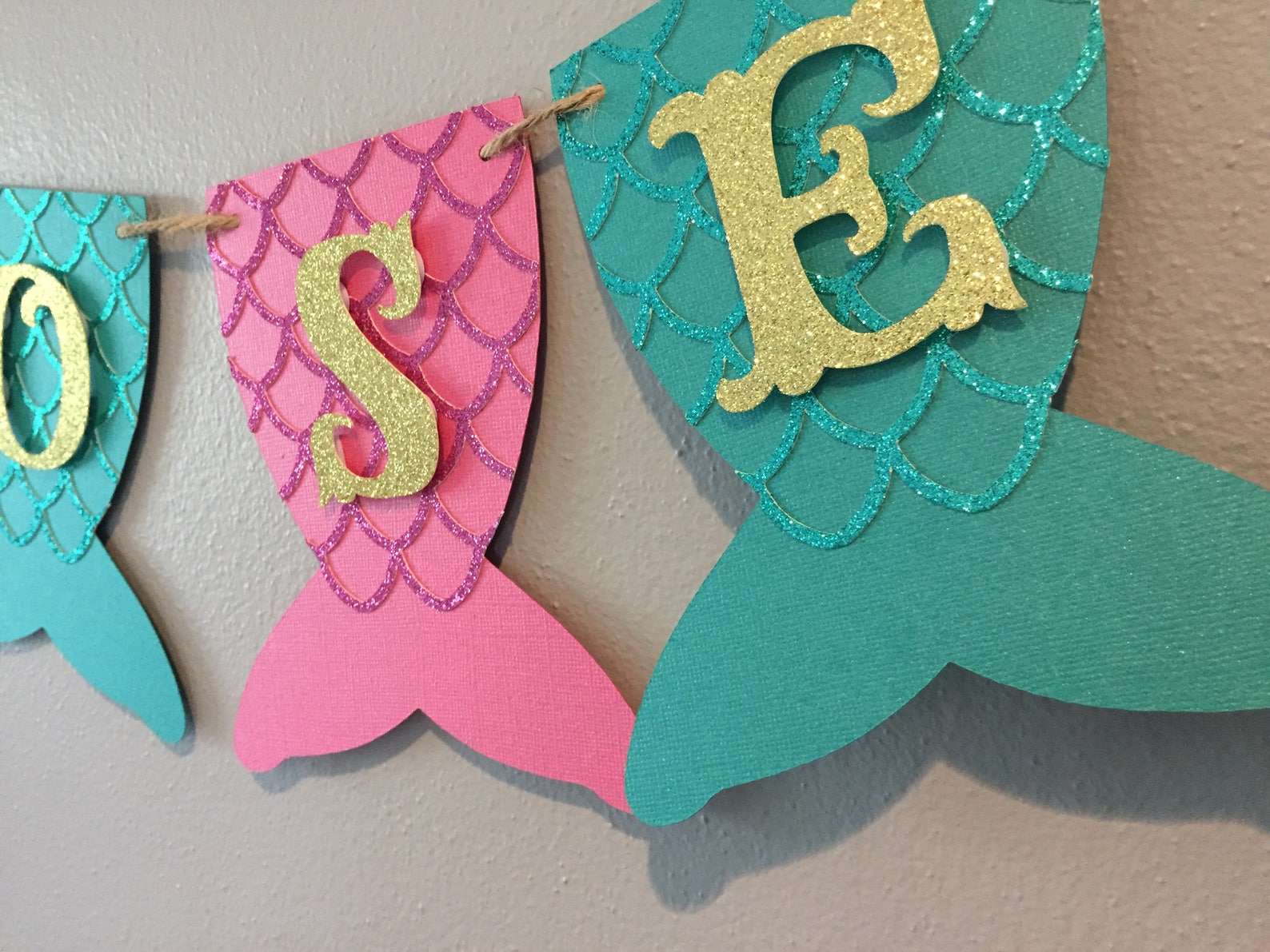 Mermaid Name Banner, Baby Shower, First Birthday, Under the Sea ...