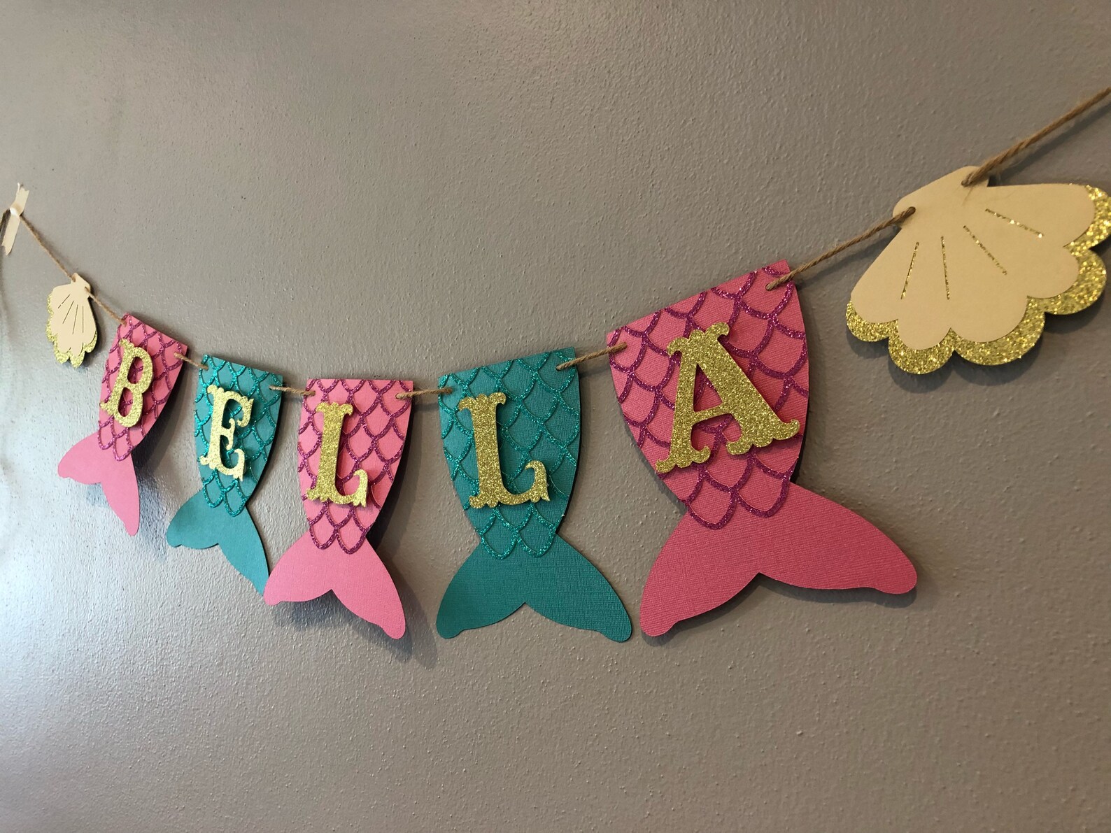 Mermaid Name Banner, Baby Shower, First Birthday, Under the Sea ...