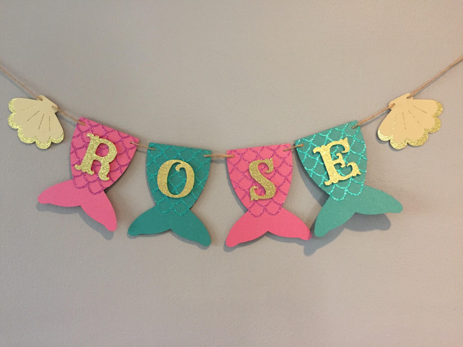 Mermaid Name Banner, Baby Shower, First Birthday, Under the Sea ...
