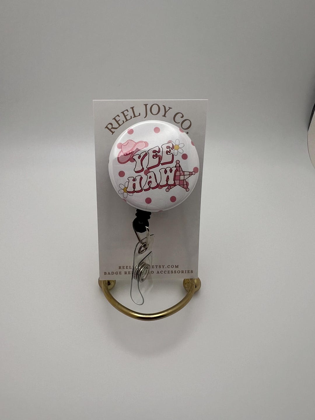 Disco Vegas Cowgirl Yeehaw Pink Nurse Badge Reel - Etsy