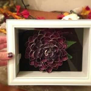 Seashell Flower Shadow Box (purple Cay Cay Shells) - Etsy